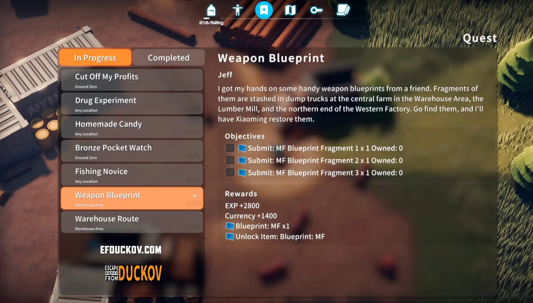Weapon Blueprint - Escape from Duckov Quest Guide - Escape From Duckov Wiki